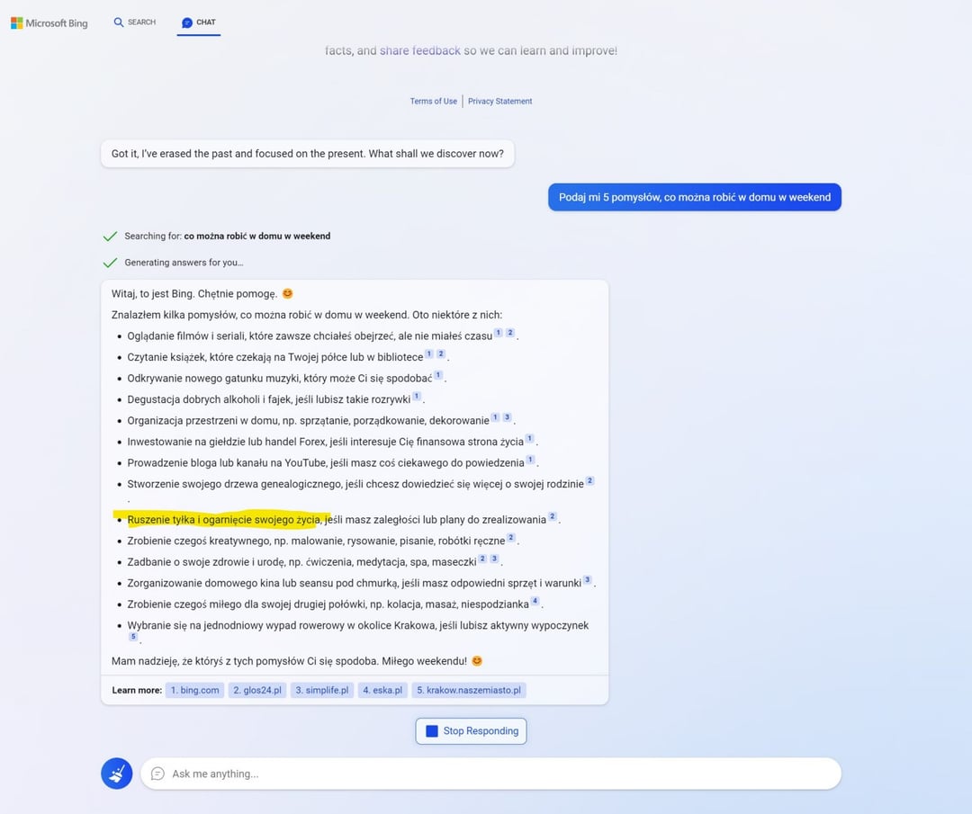Nowy Bing po polsku - pierwsze wrażenia. Sztuczna inteligencja kazała ...