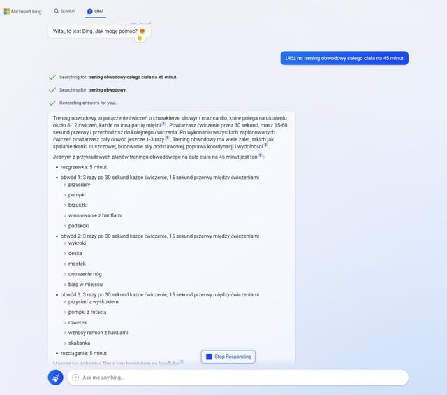 Nowy Bing po polsku - pierwsze wrażenia. Sztuczna inteligencja kazała ...