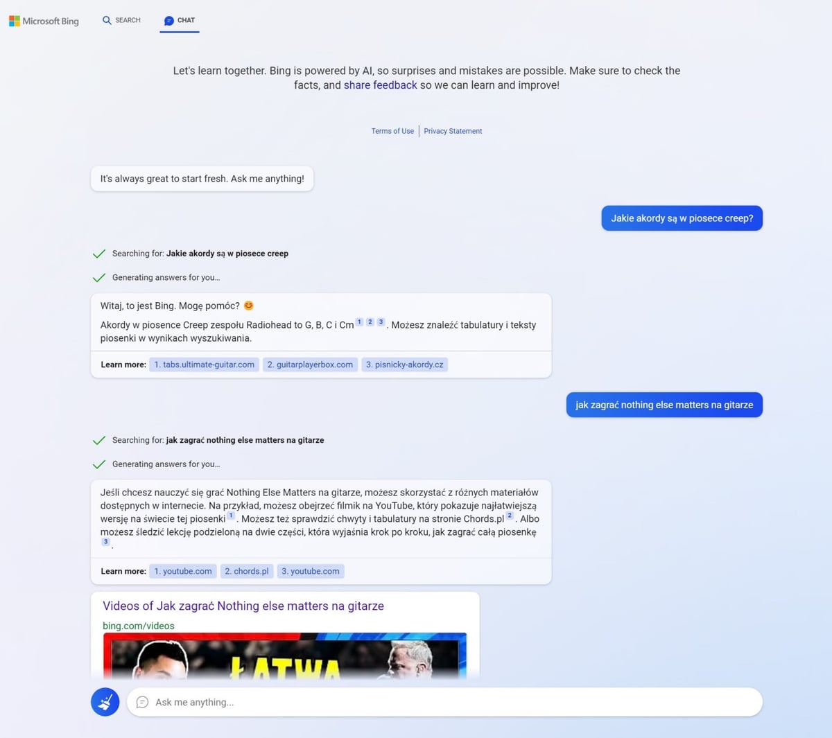 Nowy Bing po polsku - pierwsze wrażenia. Sztuczna inteligencja kazała ...