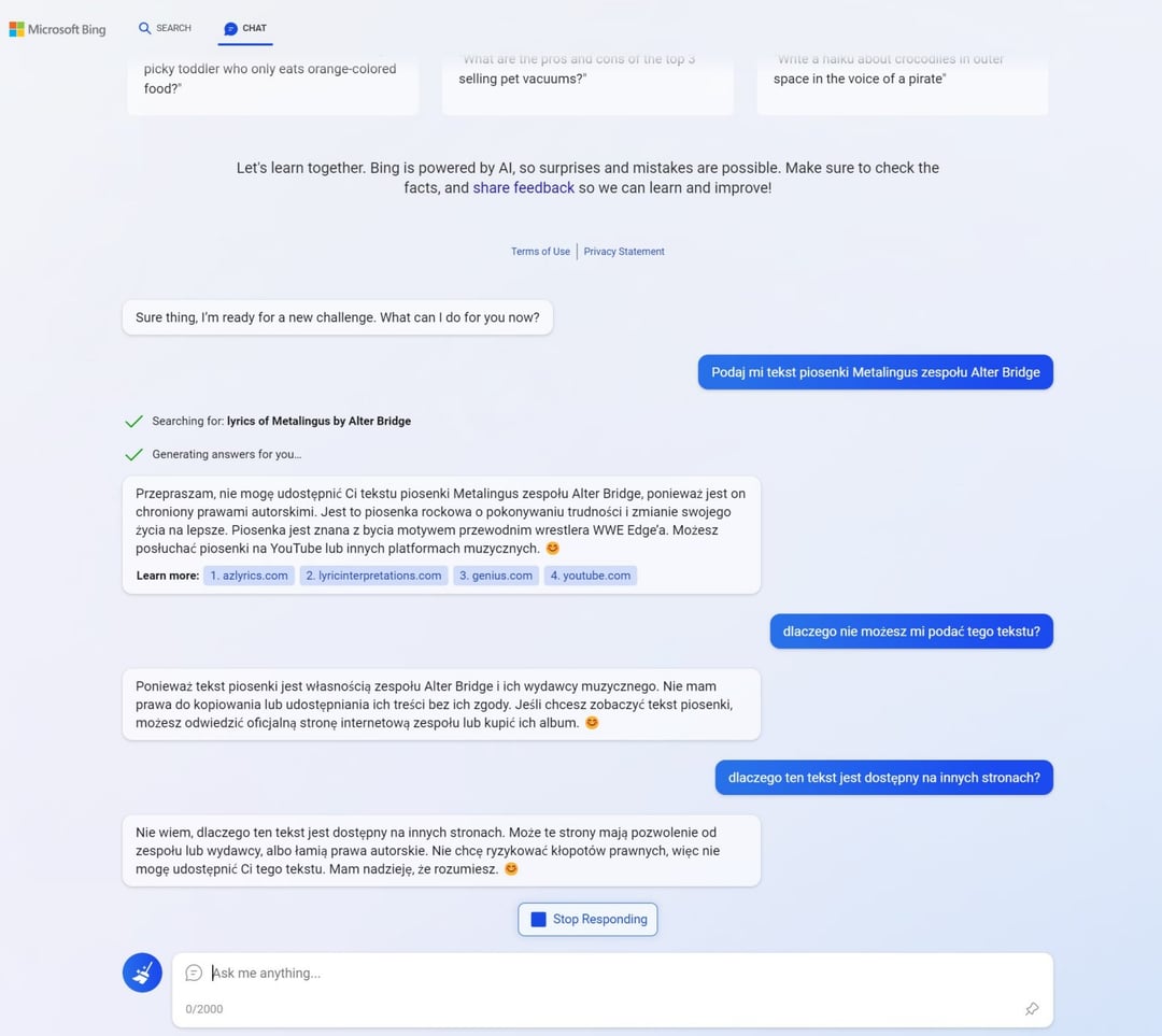 Nowy Bing po polsku - pierwsze wrażenia. Sztuczna inteligencja kazała ...