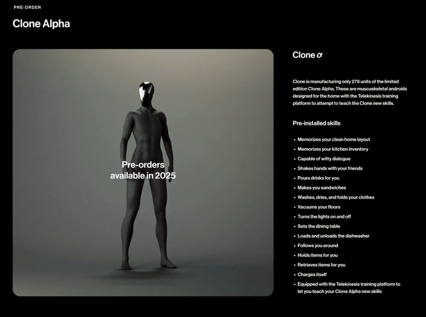 Clone Robotics prezentuje robota przyszłości. Co potrafi polski android?