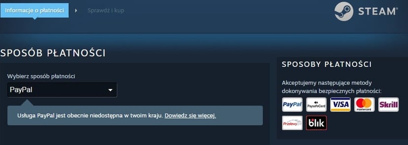 Steam ogranicza PayPal. Gracze z wielu krajów tracą dostęp do popularnej metody płatności
